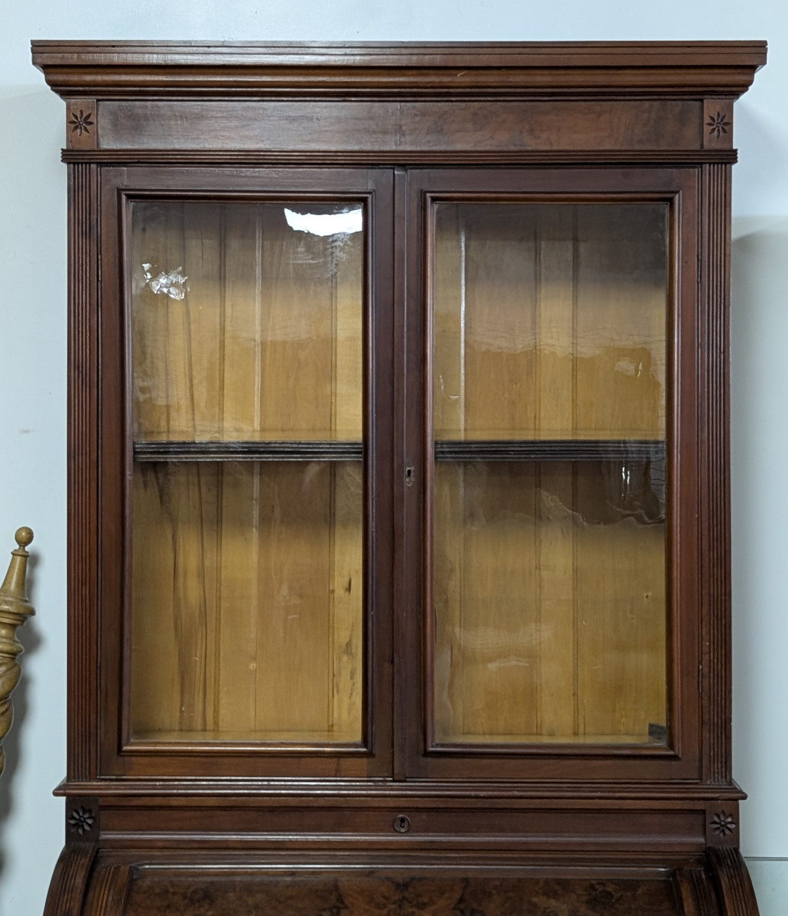 Antique Eastlake Cylinder Bookcase Secretary, Walnut , PA6711 ...